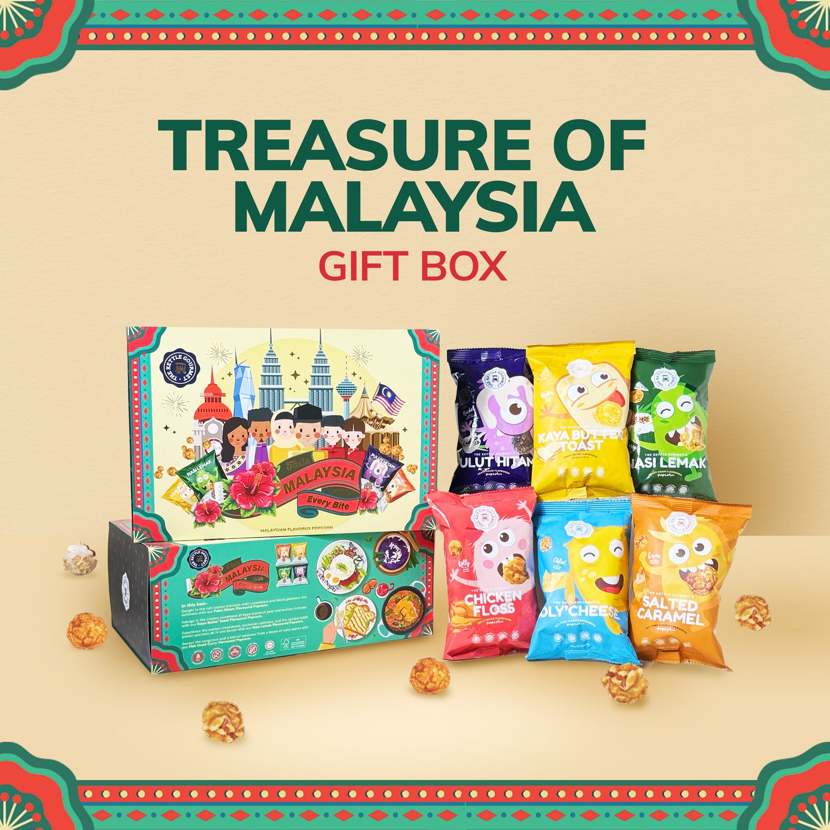 Treasure of Malaysia Gift Box (8 x 30g Popcorns) – The Kettle Gourmet MY