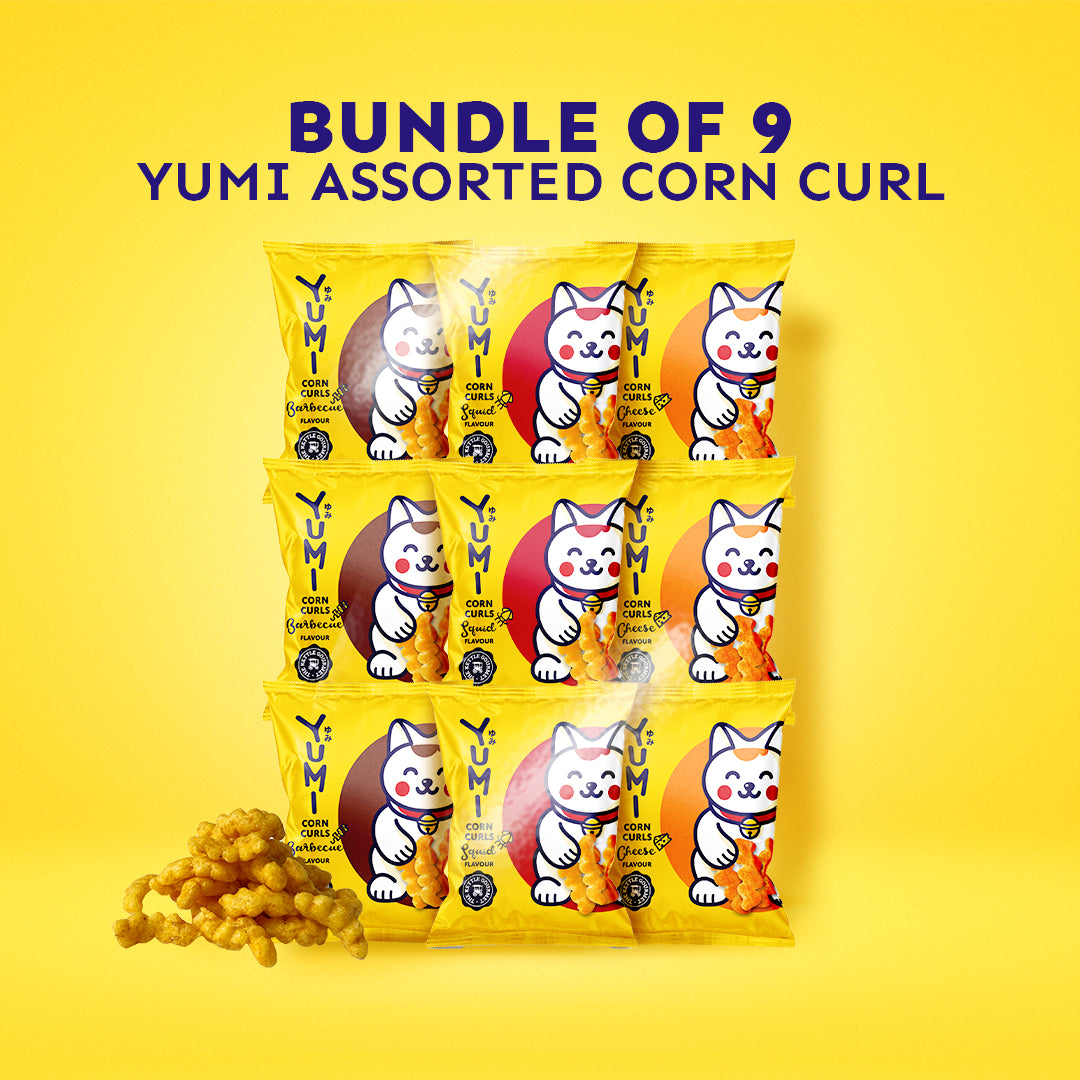 Yumi Assorted Flavour Corn Curls – The Kettle Gourmet MY